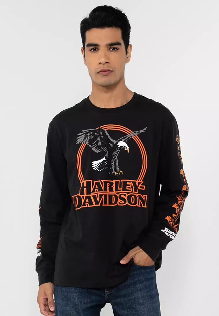 Buy Harley-Davidson Harley-Davidson Rising Eagle Long Sleeve Tee Online | ZALORA Malaysia