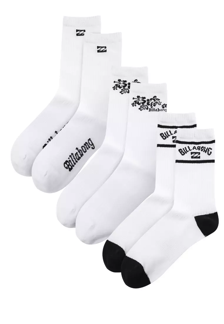Jual Billabong Good Times Socks 3 Pack Socks Original 2025 | ZALORA ...