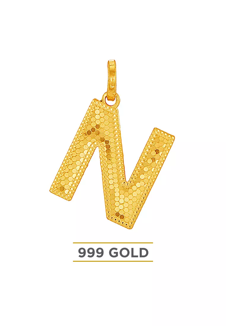 Buy HABIB HABIB 999/24K Yellow Gold Alphabet Pendant 9GP01781225(N ...