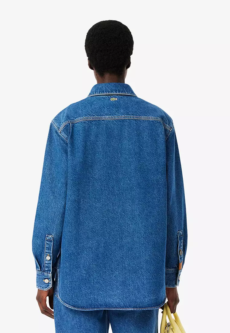 Buy Lacoste Oversized Denim Jacket 2026 Online | ZALORA