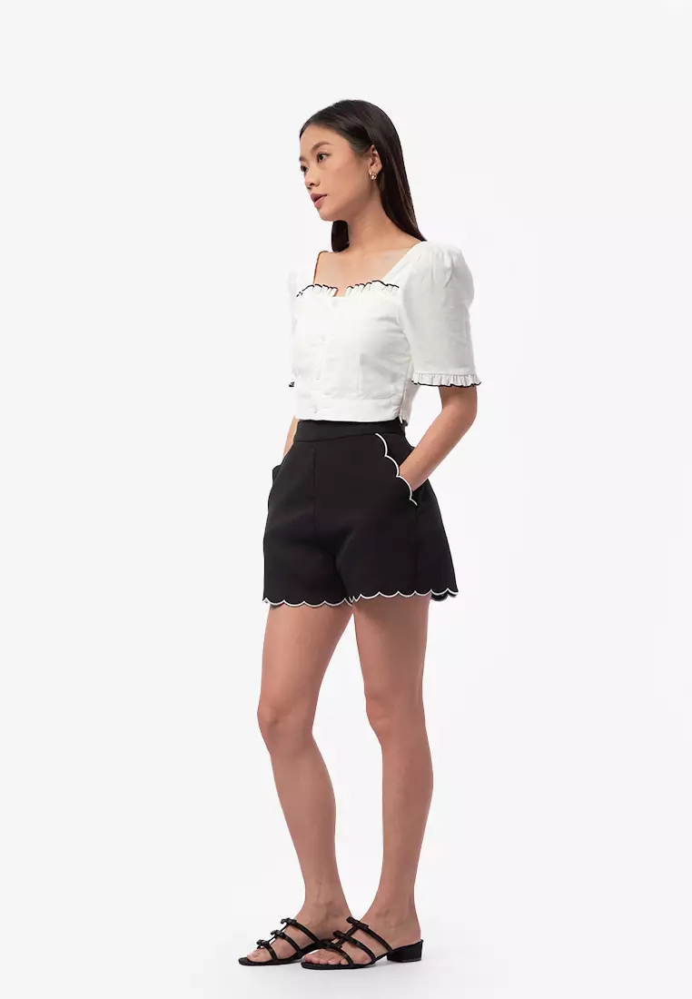 Jual COLORBOX Lettuce Edge Trim Shorts Original 2025 | ZALORA Indonesia