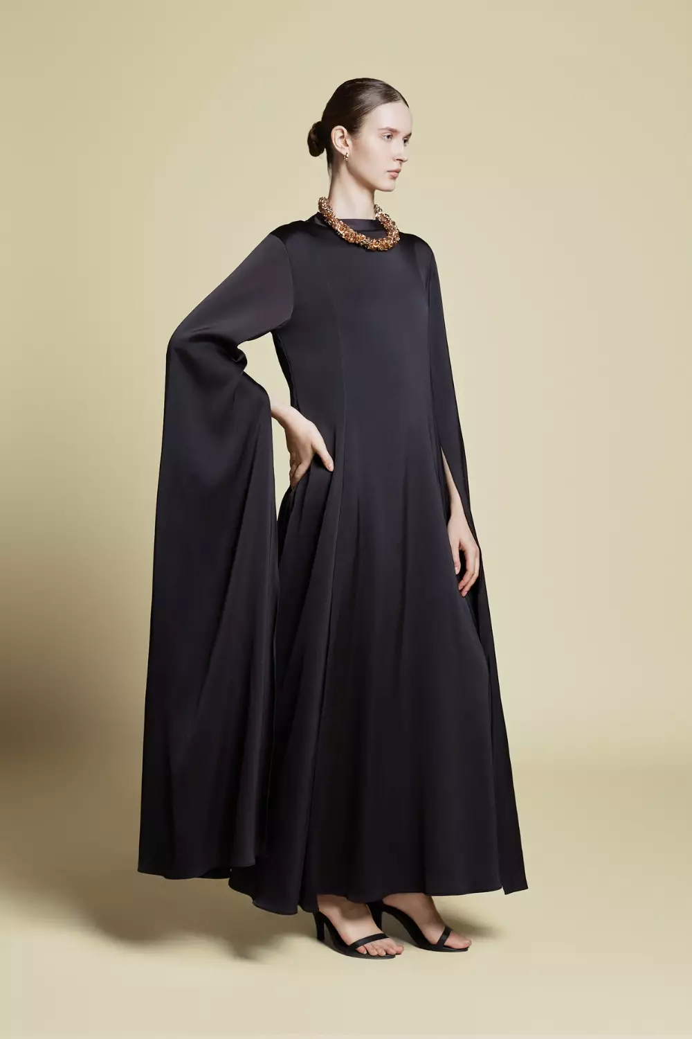 Jual Demure & Co DEMURE&CO - Demure Long Sleeve Royale Kaftan Dress Jet ...