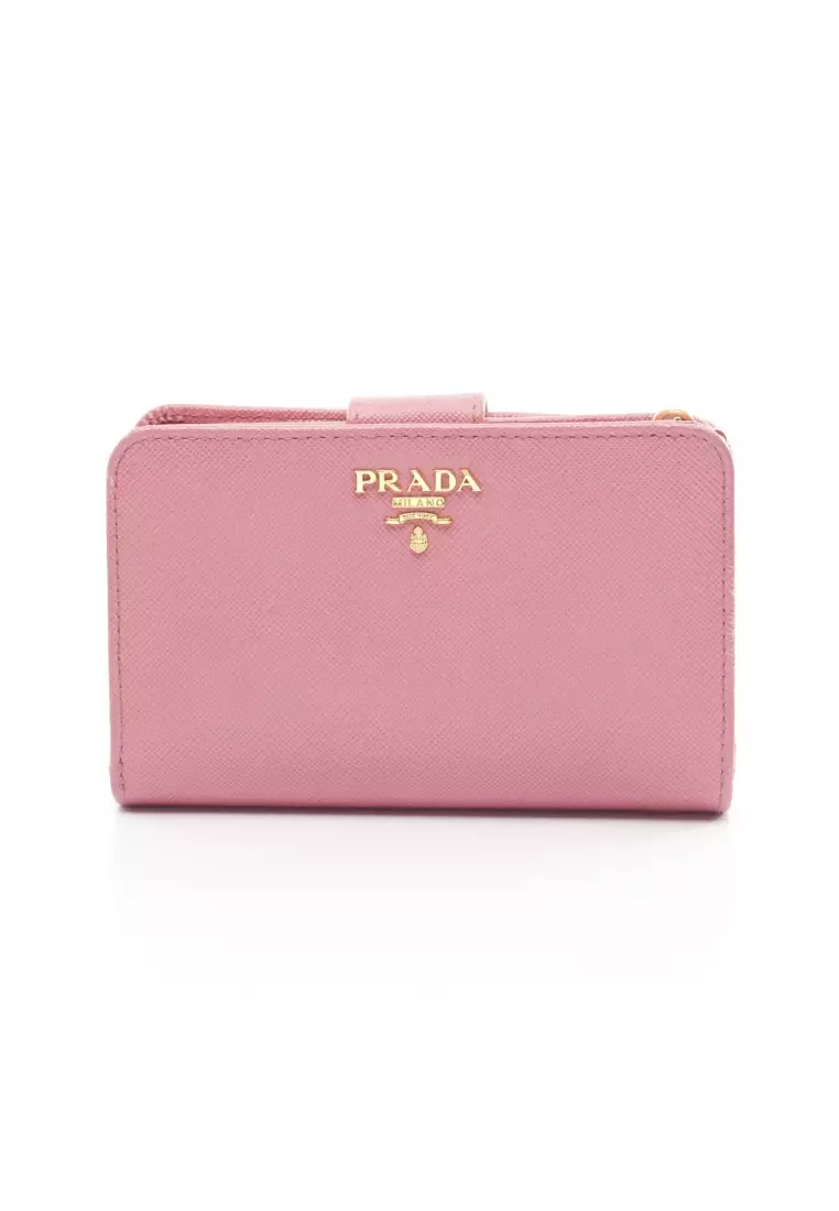 Buy Prada Pre-Loved Prada SAFFIANO METAL Bi-fold wallet Saffiano ...