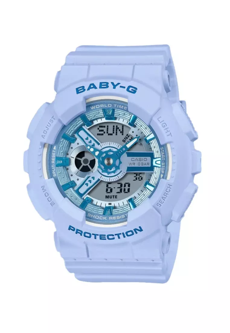 Buy Casio Casio Baby-G BA-110 Series Light Blue Resin Watch BA-110YK ...