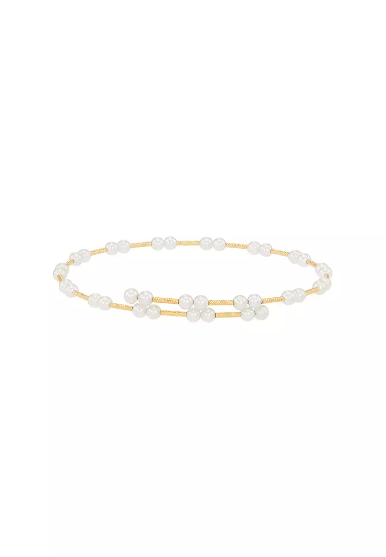 Buy HABIB HABIB Fresh Water Pearl Bangle in 750/18K Yellow Gold ...