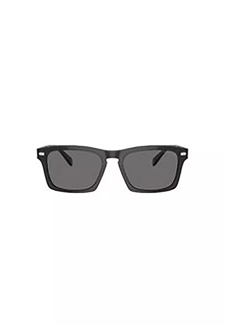 Buy COACH Men's Square Frame Transparent Dark Grey Acetate Sunglasses ...