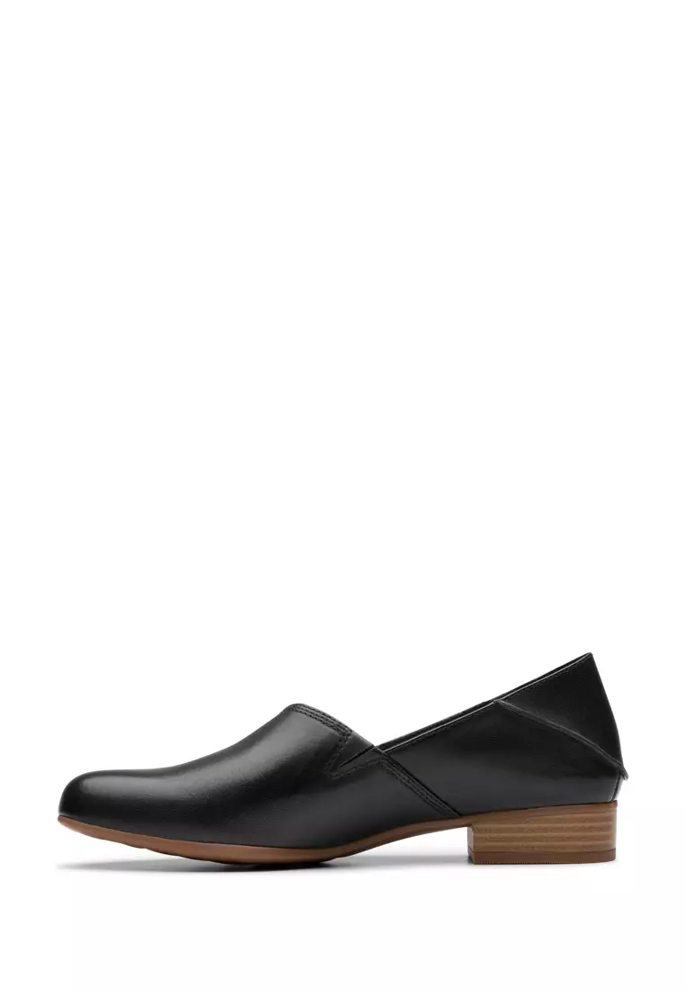 Buy Clarks Womens Juliet Trim Slip On shoes - Black Leather Online | ZALORA Malaysia