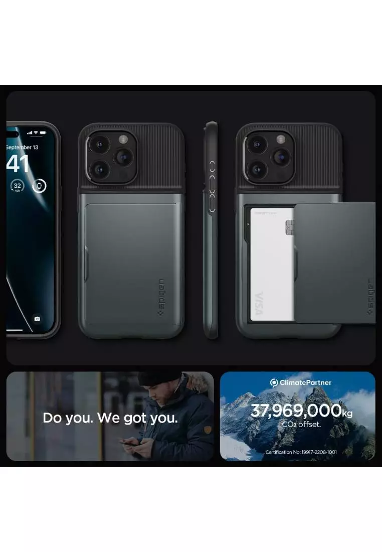 Buy Spigen Slim Armor CS Abyss Green Case for iPhone 15 Pro 2024 Online ...