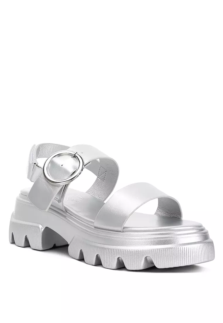 Buy London Rag Silver Metallic Chunky Sandals 2026 Online | ZALORA