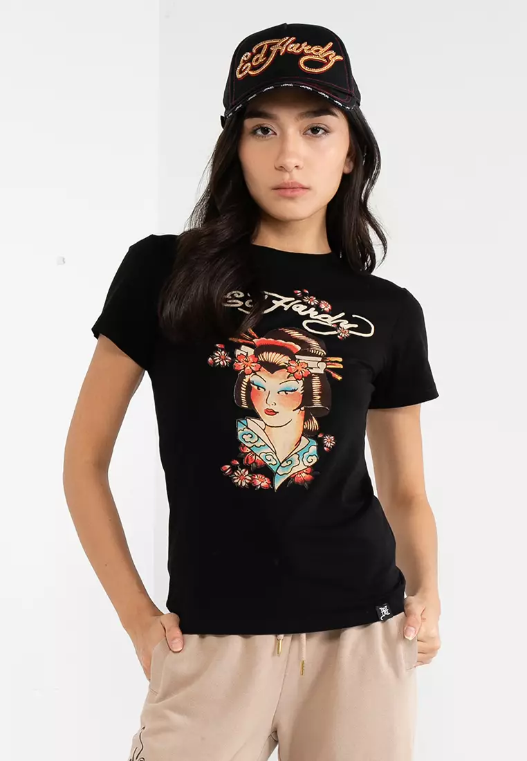 Buy Ed Hardy Japanese Ladies Regular Tee Online | ZALORA Malaysia