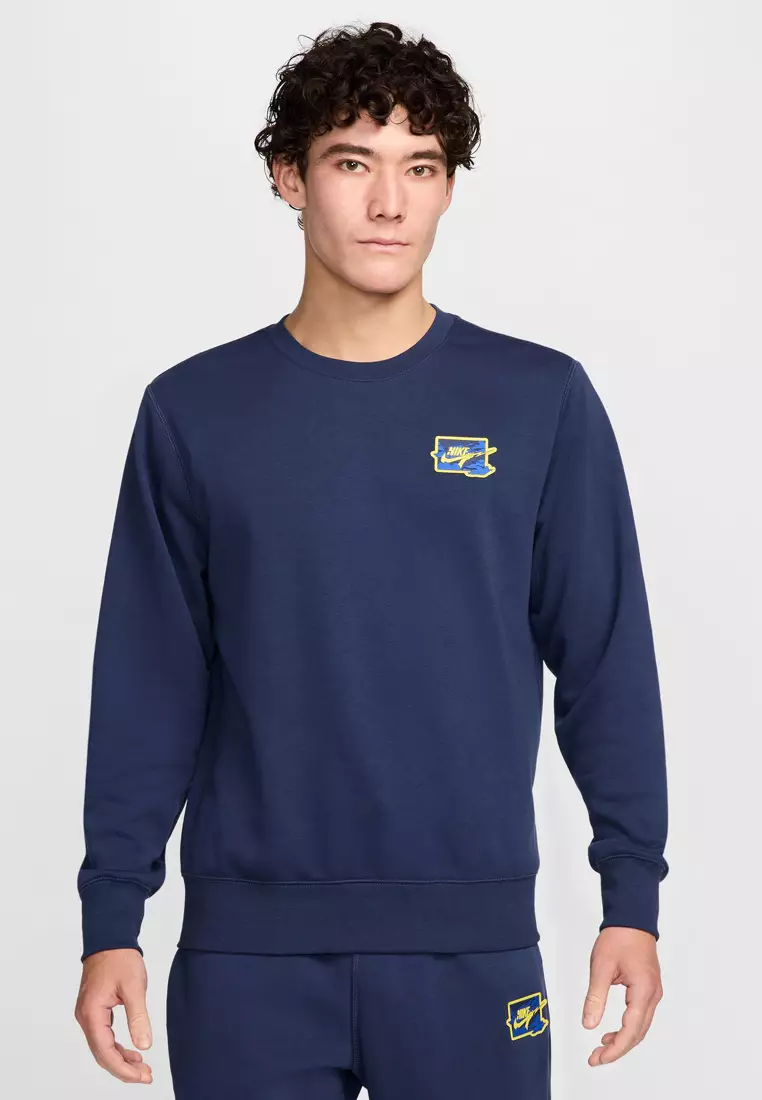 Buy Nike AS M NK CLUB FT CREW BOLT Online | ZALORA Malaysia