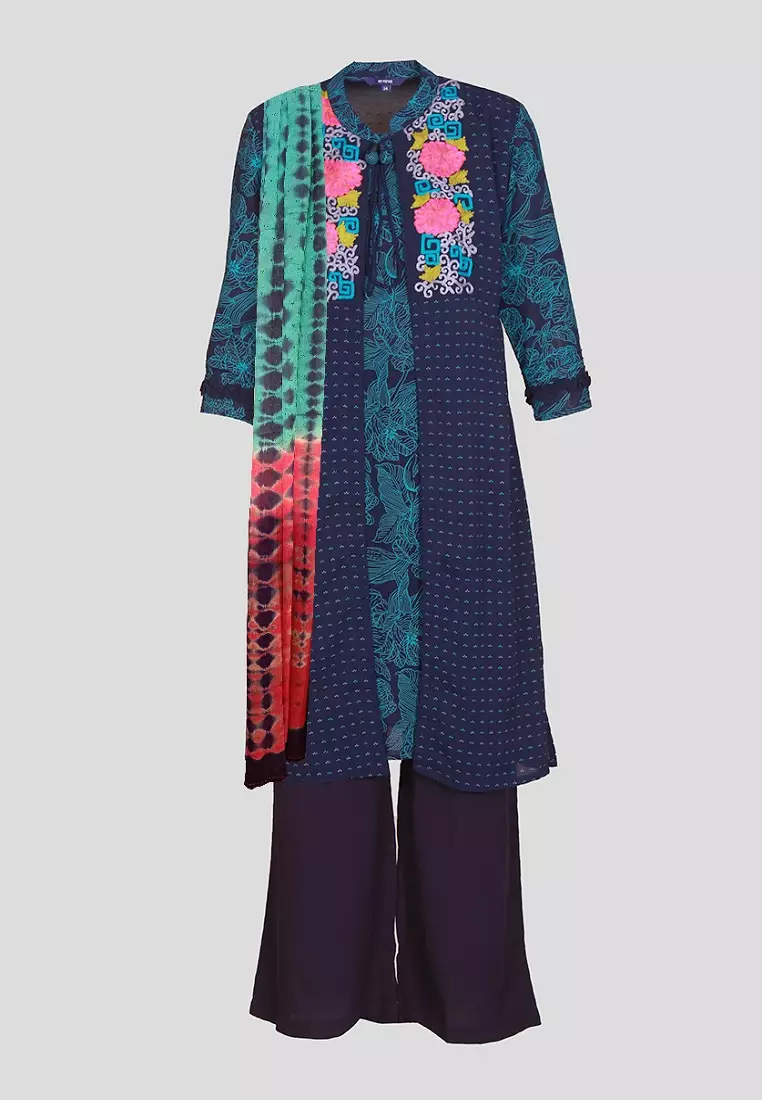 Buy Le Reve Le Reve Koti Style Self-tie Salwar Kameez Set Online ...