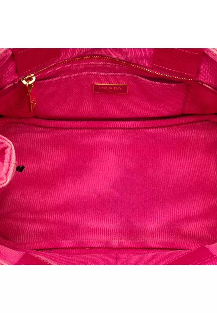 Buy Prada Pre-Loved Prada Small Canvas Canapa Logo Satchel 2026 Online ...