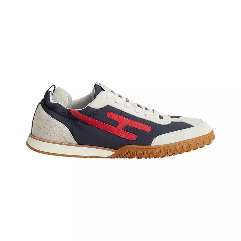 Jual Hermes Jet Canvas and Suede Goatskin Sneakers Marine / Rouge ...