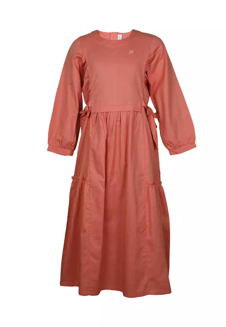 Jual PITODITO Pito Dito Girl Siobhan Dress Panjang Anak Orange Original ...