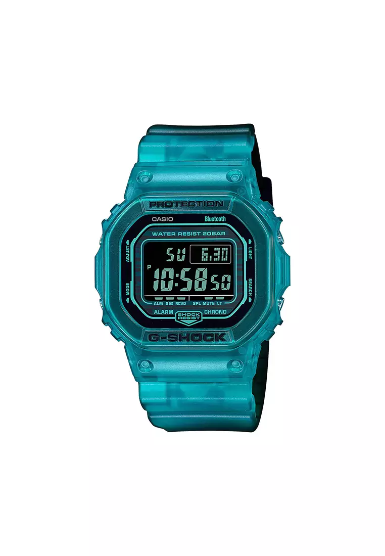 Buy G-SHOCK Men's Digital Watch Bluetooth® Translucent Gradated Cyan ...