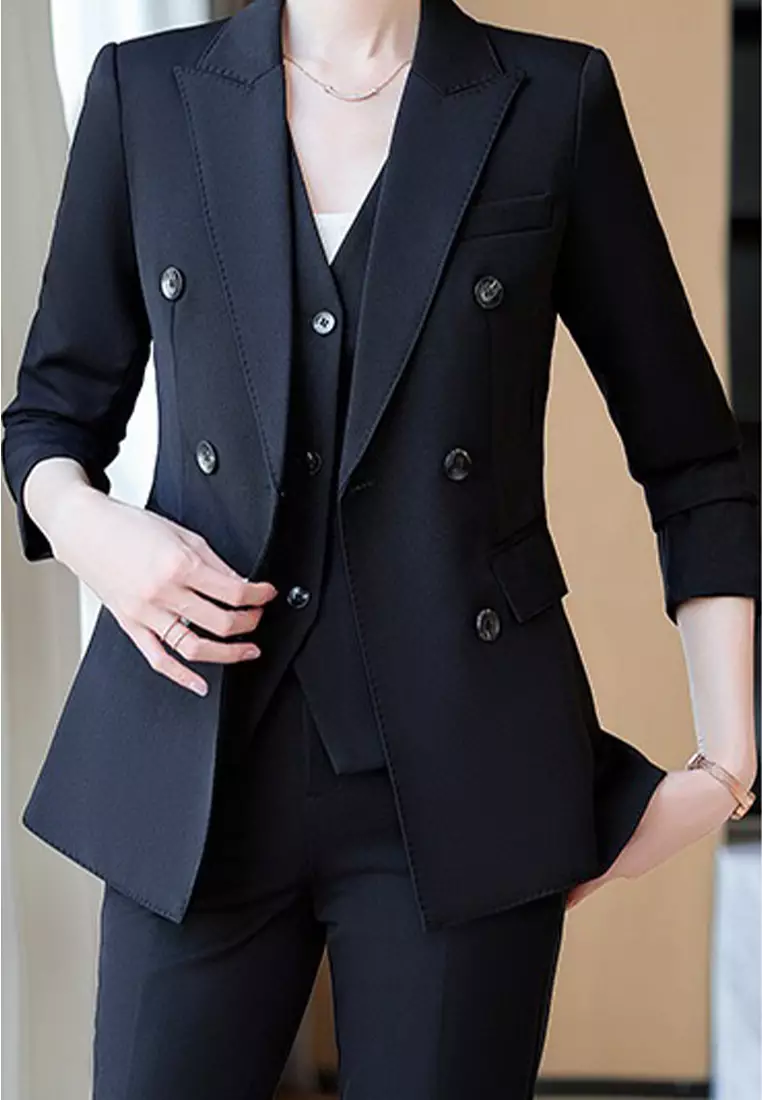 Buy HAPPY FRIDAYS Elegant Fashionable Commuter Suit Set YGH-EM6612set ...