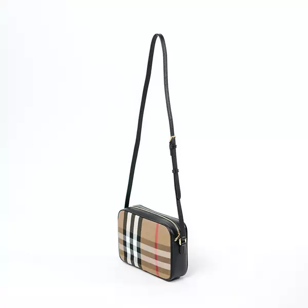 Jual Burberry Tas BURBERRY CHECK CAMEL SS24 BLACK CAMERA BAG 100% ...