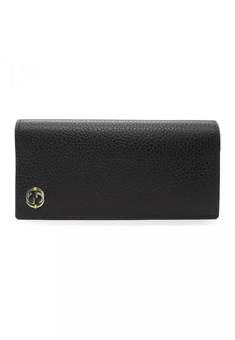 Buy Gucci Pre-Loved Gucci Interlocking G Zip Long Wallet Bi-fold Long ...