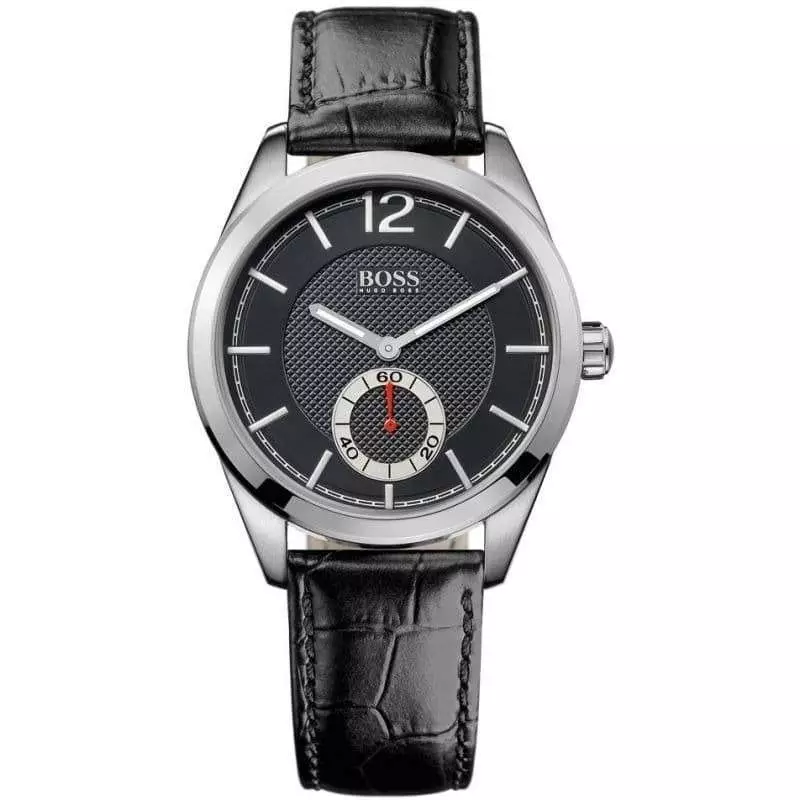 Jual Hugo Boss Hugo Boss Black Dial Black Leather Mens Watch Original ...