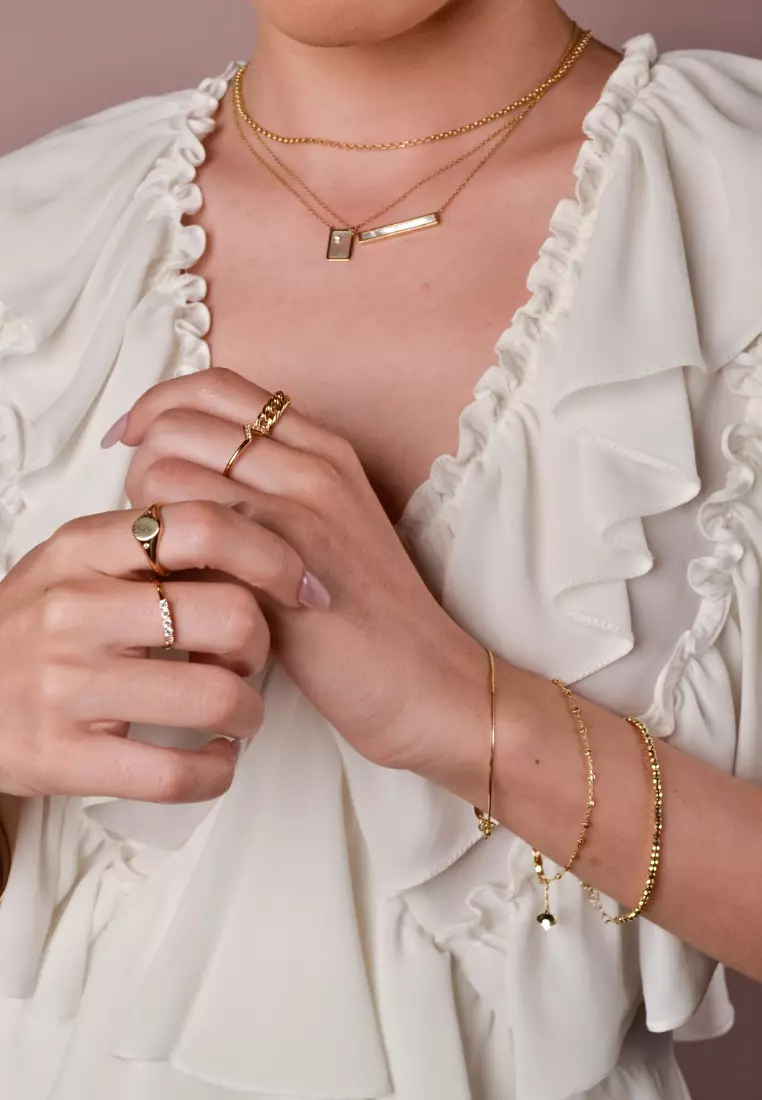 Buy Foundry Bold Line Stacker Ring 14k Gold 2025 Online | ZALORA Philippines