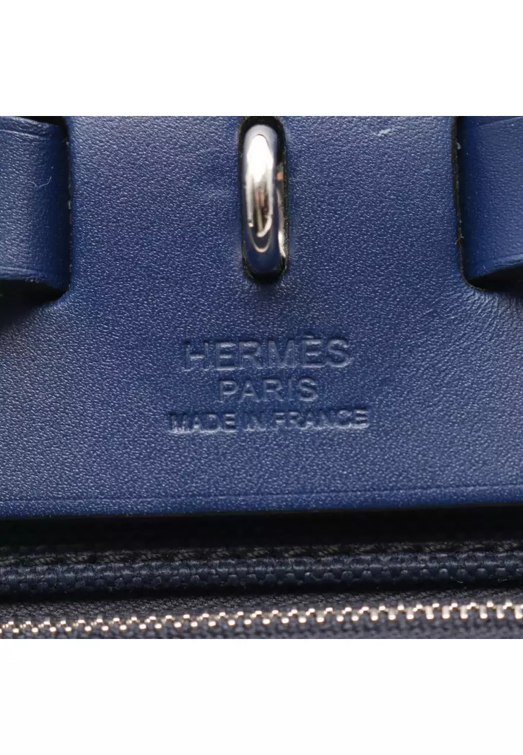 Buy Hermès Pre-Loved Hermès herBag Zip PM Le Tournet blue indigo blue ...