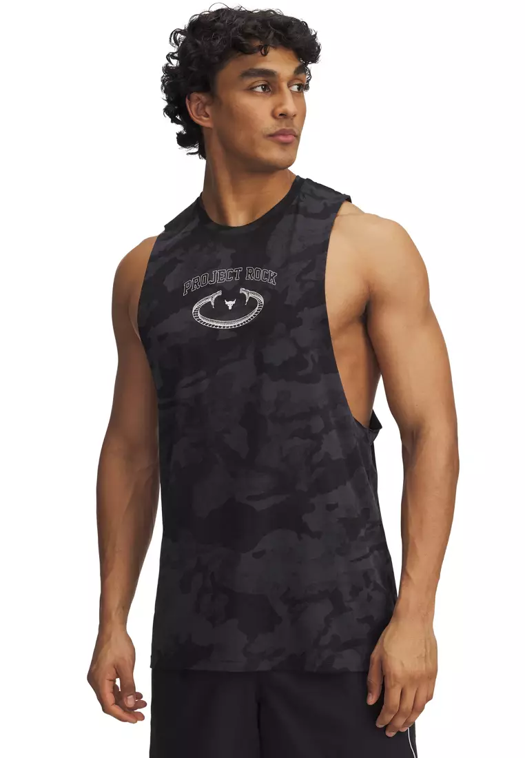 Buy Under Armour Project Rock Camo Tank 2025 Online | ZALORA Philippines