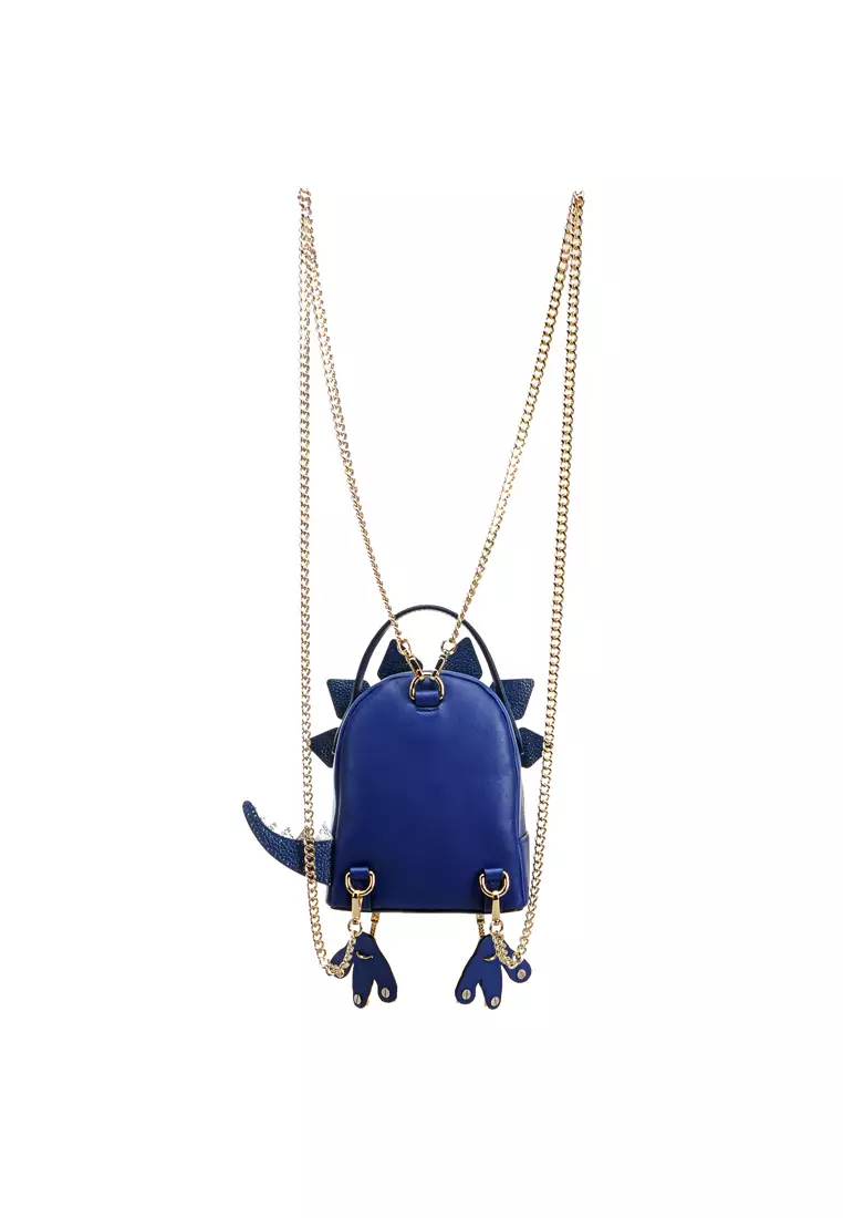 Buy FION FION Little Mons Jacquard with Leather Backpack 2025 Online ...