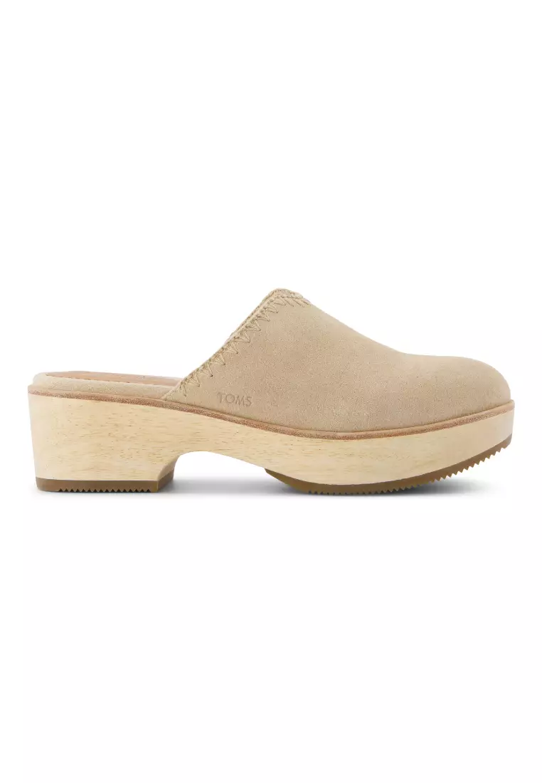 Buy TOMS Toms Women Addison Clog Oatmeal Suede/Decostitch Online ...