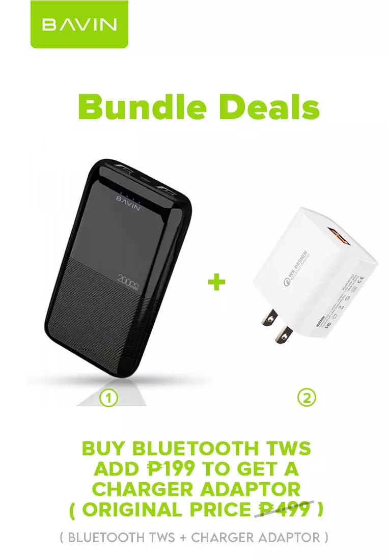 Buy BAVIN PC091 Power Bank 20000mAh Lithium Polymer Battery Quick Charging Dual Port Comes With ...