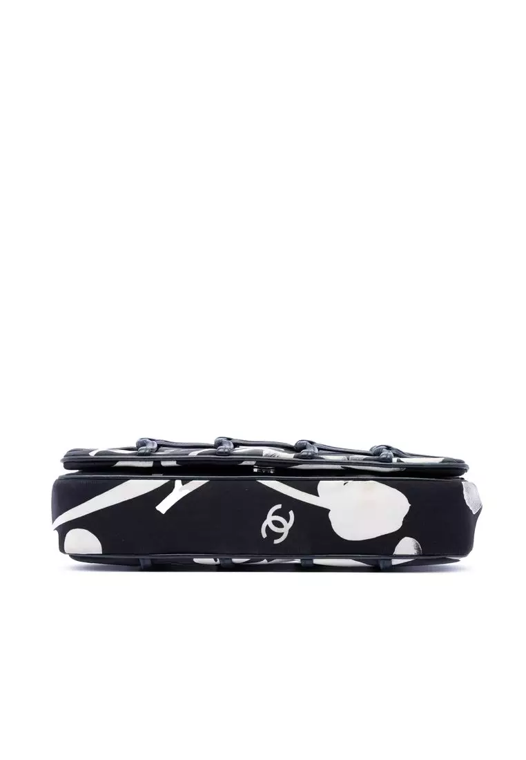 Buy Chanel Pre-Loved Chanel Small Silk And Lambskin Net Tahiti Flap ...