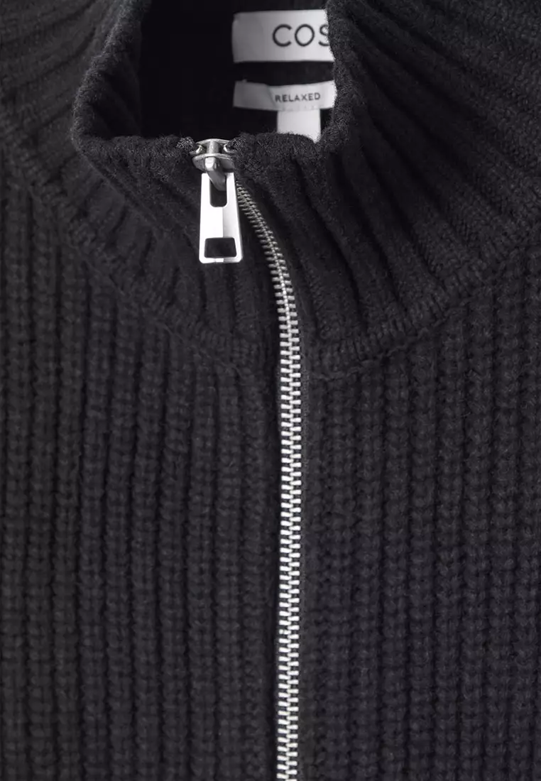 Buy COS Funnel-Neck Knitted Wool Jacket 2025 Online | ZALORA