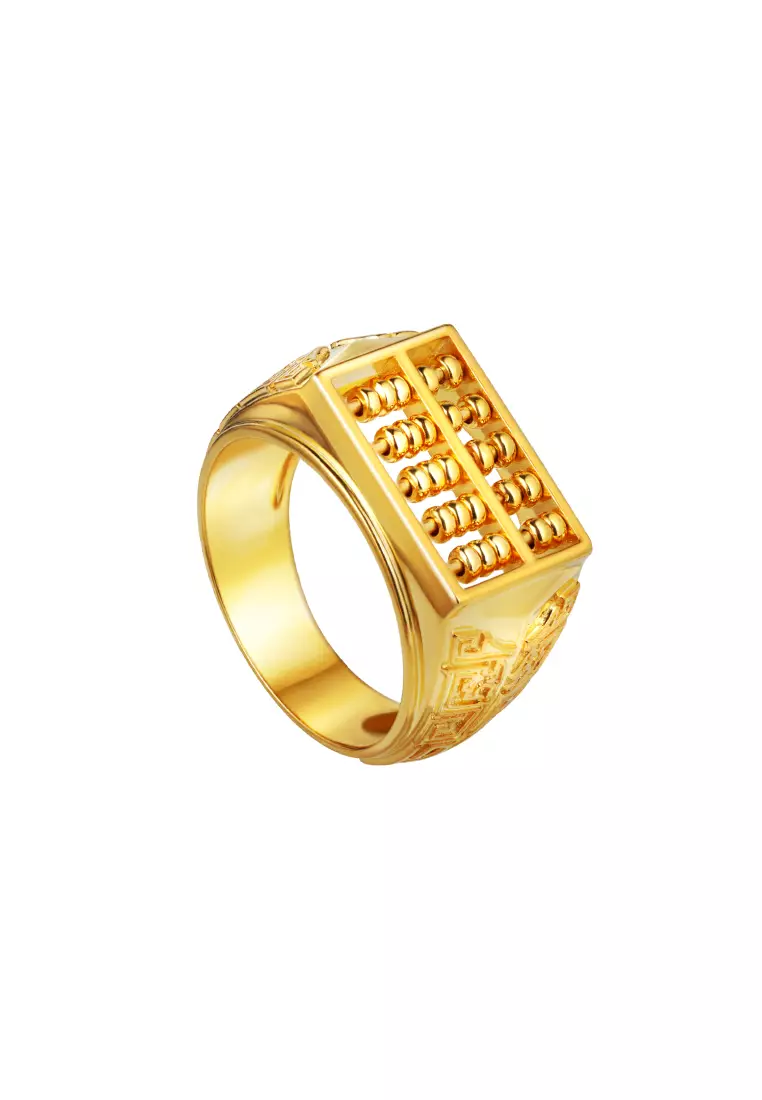 Buy TOMEI TOMEI【五路来财】Fortune Collection Abacus Ring, Yellow Gold 916 ...