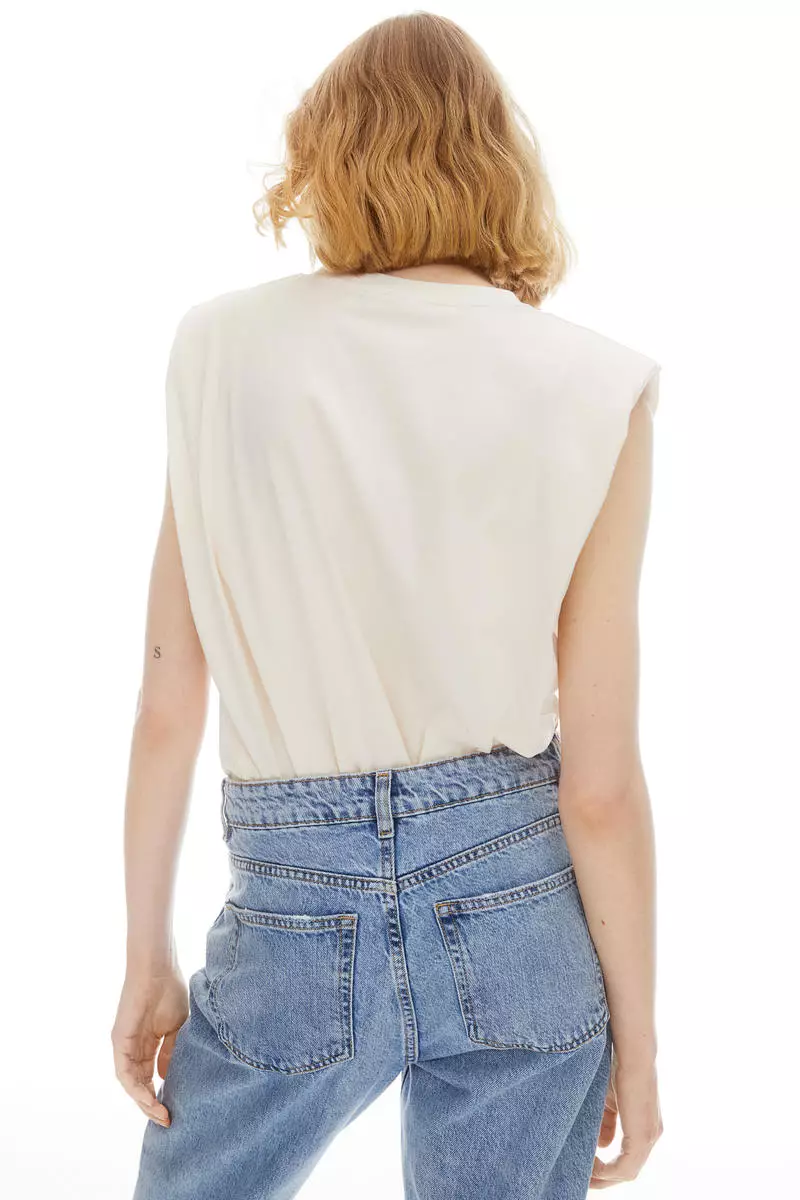 Buy H&M Oversized shoulder-pad top Online | ZALORA Malaysia