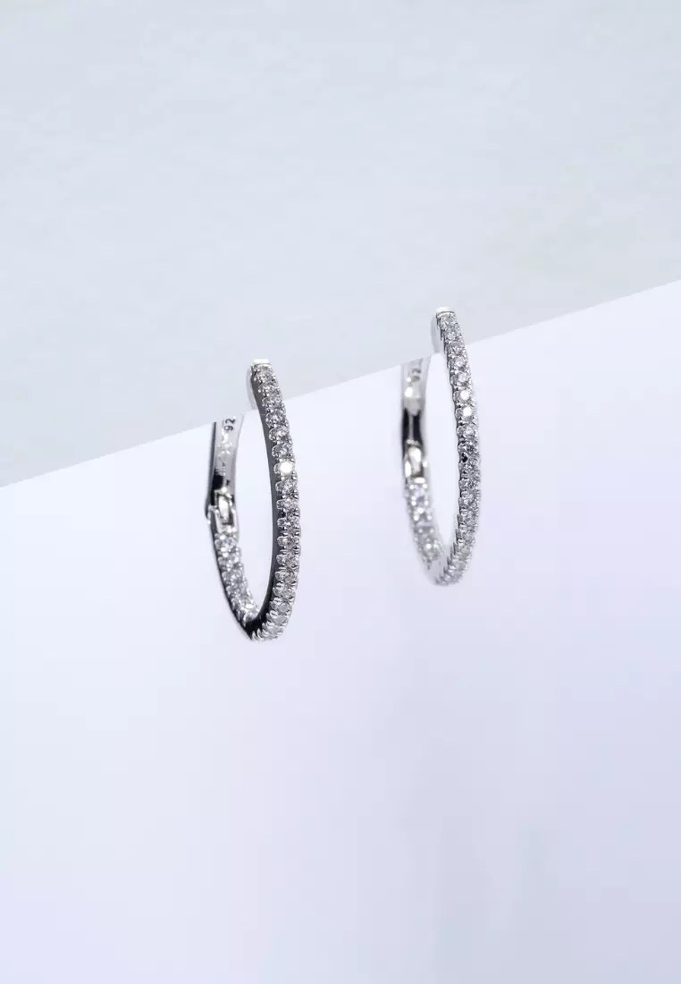 Buy Alfredulla Slithoop Zirconia Earrings 2025 Online | ZALORA Philippines