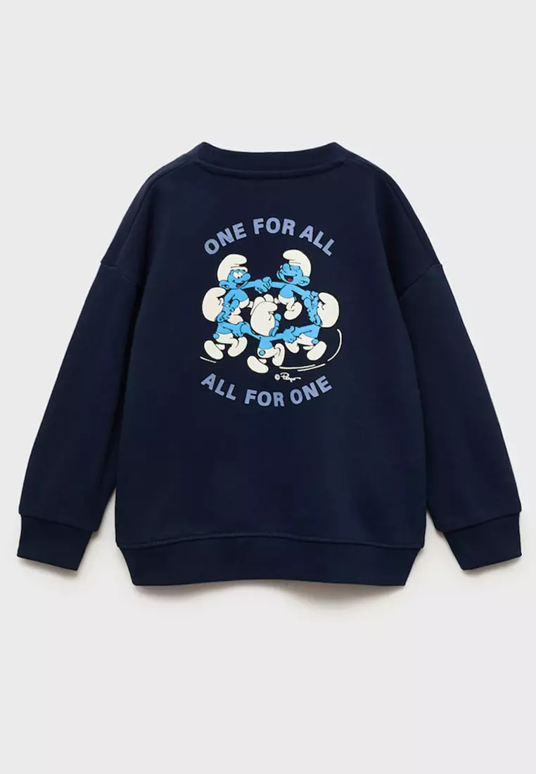 Buy MANGO BABY Smurfs Sweatshirt Online | ZALORA Malaysia