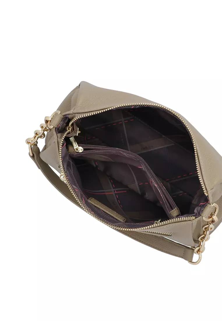 Buy Carlo Rino CR Haven 2-Way Shoulder Bag - Khaki 2026 Online | ZALORA ...