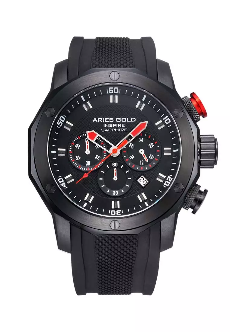 Buy Aries Gold Aries Gold Venturer G 7012Z Black and Red Watch 2025 ...