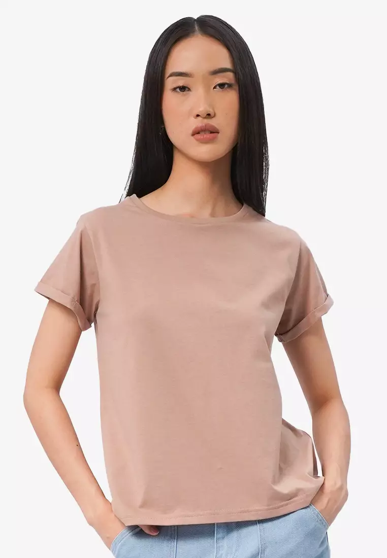 Jual COLORBOX Short Sleeve Roll Up Tee Original 2025 | ZALORA Indonesia