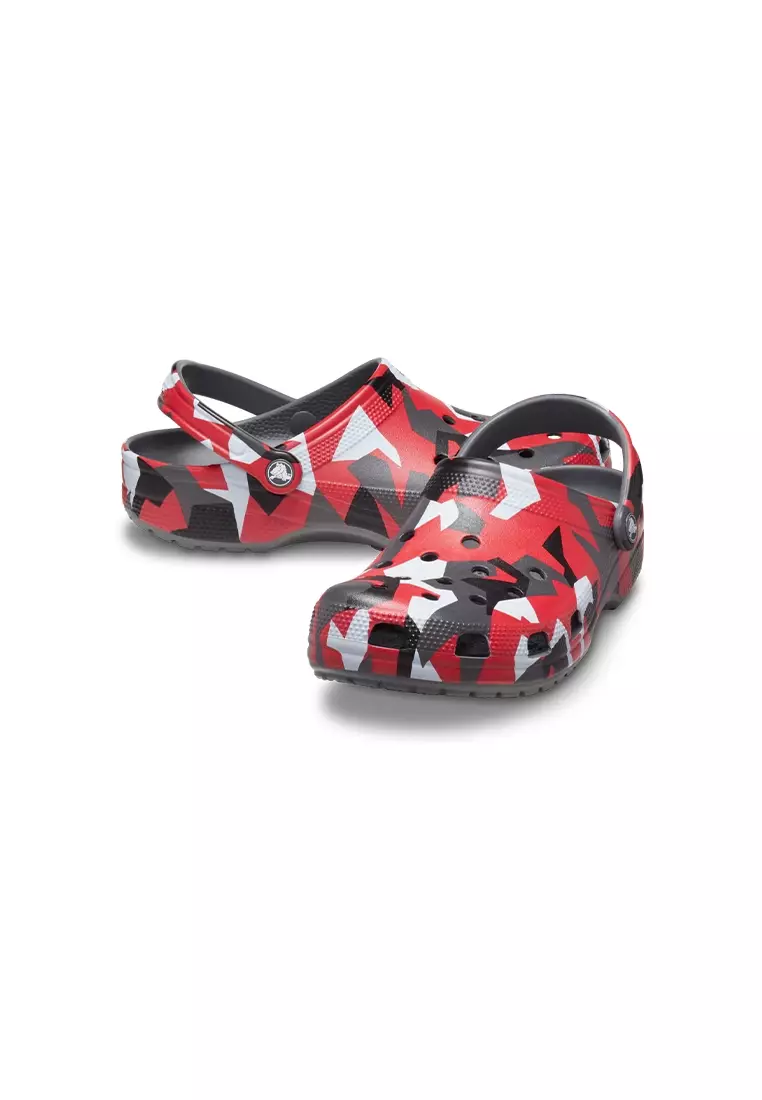 Buy Crocs Classic Geo Camo Clog in Slate Grey Multi 2025 Online ...