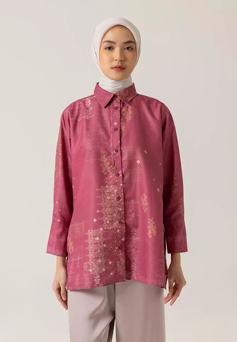 Jual Riamiranda ZALORAYA Ria Miranda Raspberry Ariya Shirt Original ...