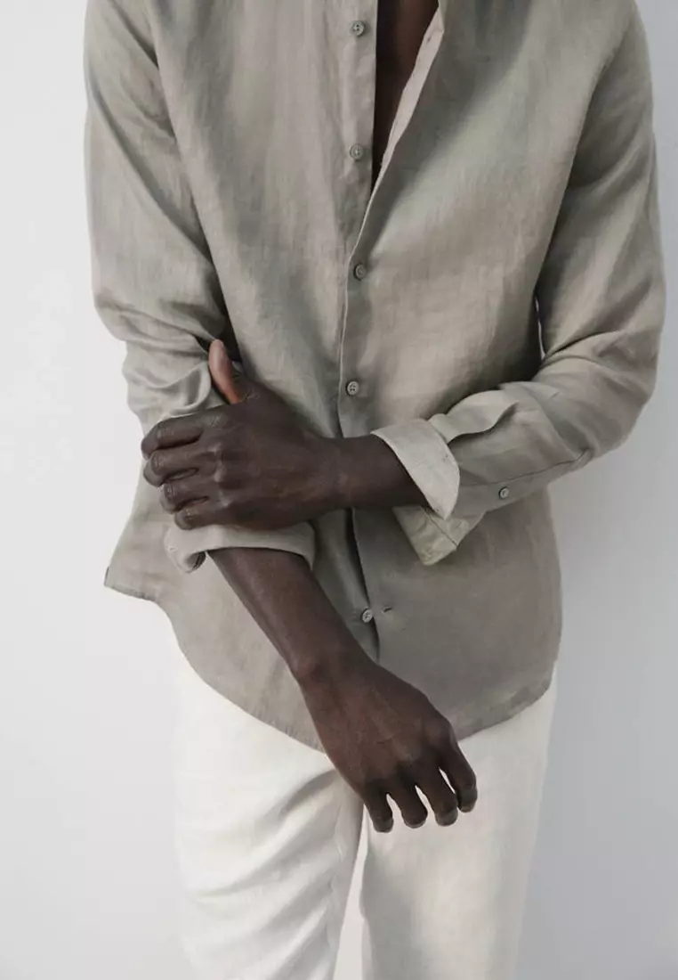 Buy MANGO Man 100% Linen Slim-Fit Shirt 2026 Online | ZALORA