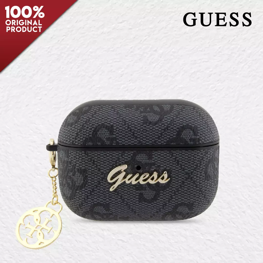 Jual Guess Case Airpods Pro Gen2 GUESS PU Leather 4G Charm Script Metal ...
