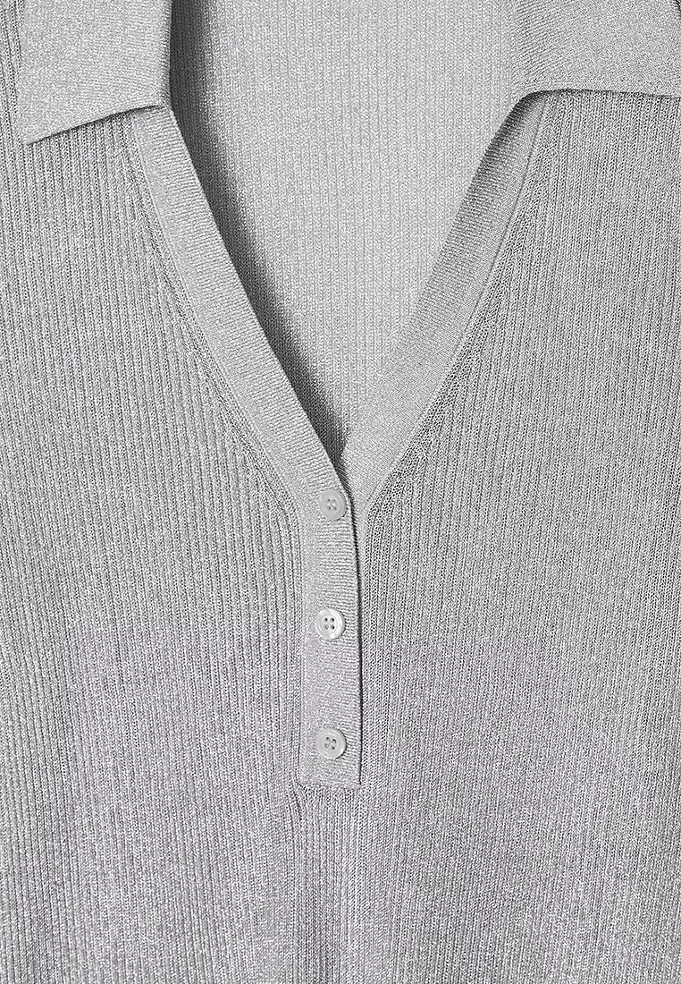 COS Sparkly Ribbed-Knit Polo Shirt 2025 | Buy COS Online | ZALORA Hong Kong