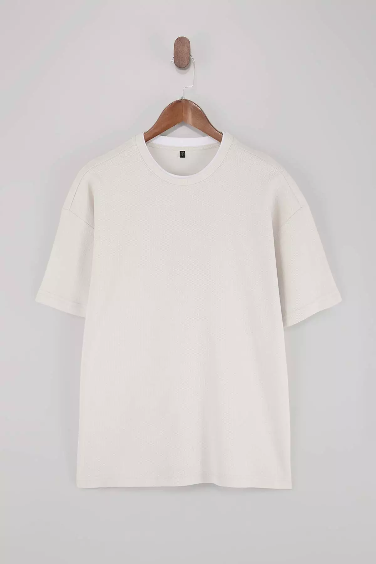 Buy Trendyol Stone Oversized /Wide Cut Textured T-Shirt Tmnss26Ts00017 ...