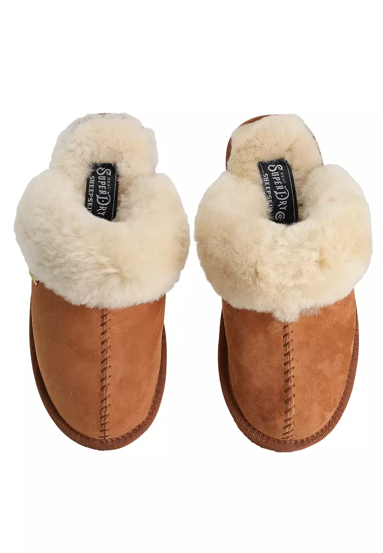Jual Superdry Suede Mule Slippers Original 2025 | ZALORA Indonesia