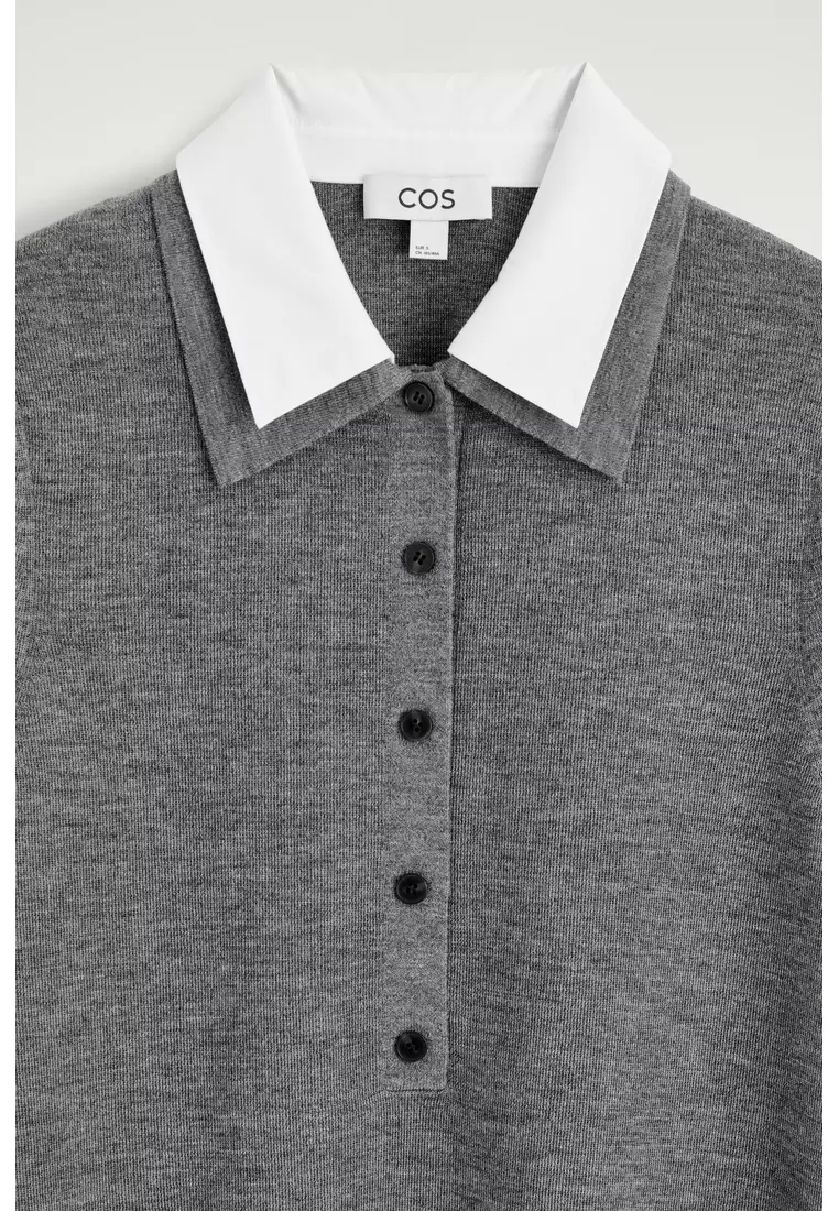 Buy COS LAYERED-COLLAR MERINO WOOL MINI DRESS 2026 Online | ZALORA ...