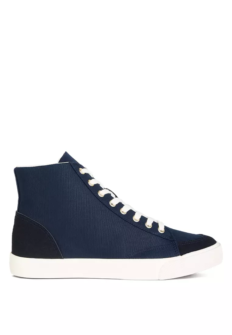 Buy London Rag Men's Ankle Length Solid Sneakers In Navy Online ...