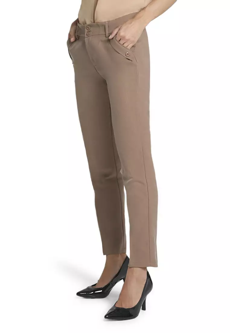 Jual Evernoon Fitzgerald Celana Kerja Motif Solid Trousers Bawahan ...