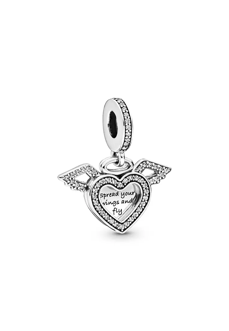 Buy PANDORA Pandora Heart and Angel Wings Dangle Charm Online | ZALORA ...